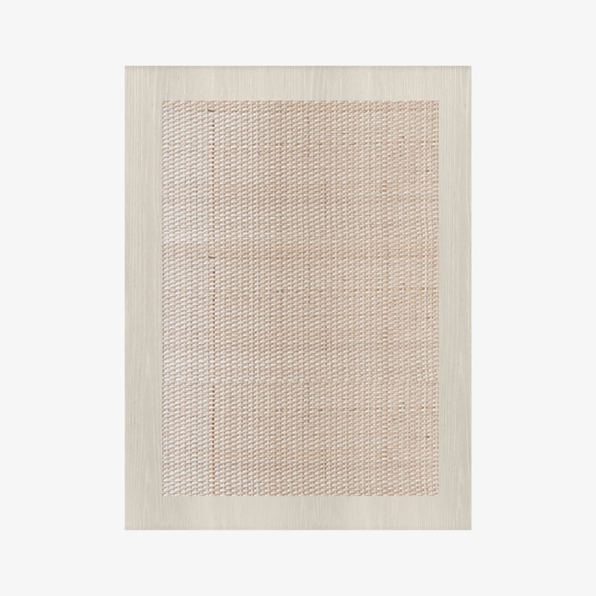 BEIGE CANE & OAK CLOSED WEAVE DOOR FOR SEKTION – Fronteriors US